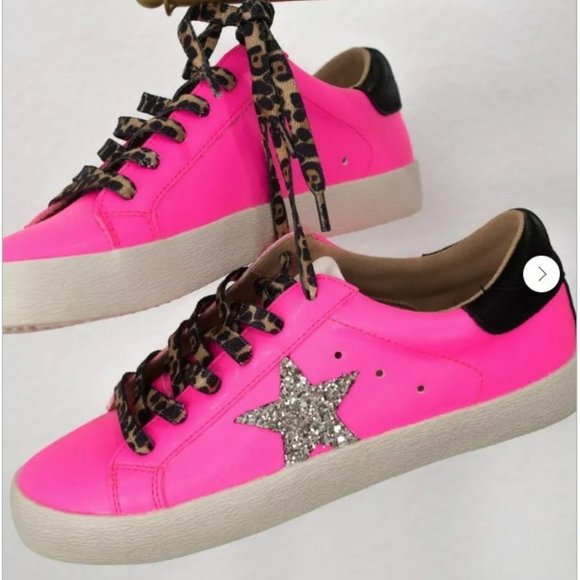 Mi.iM | Shoes | Hot Pink Sequin Star Sneaker | Poshmark